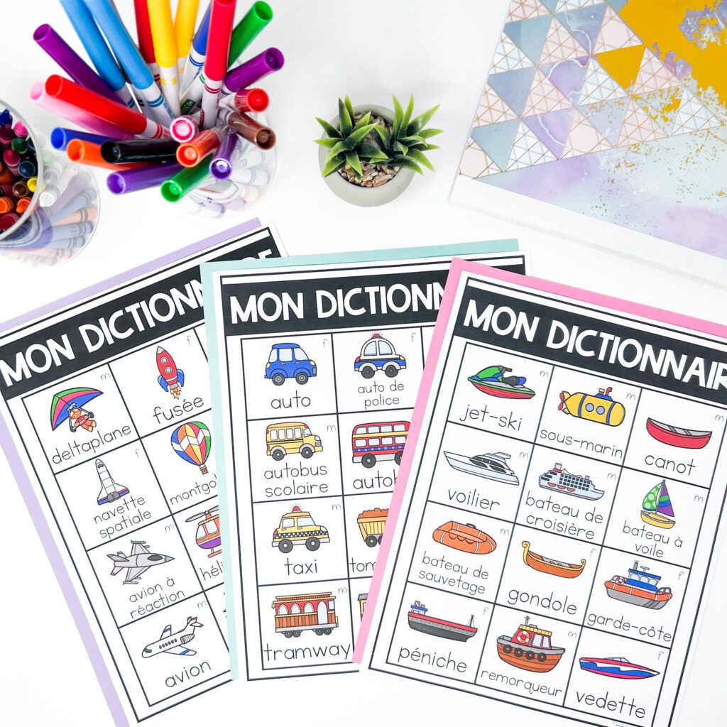 French Transportation Vocabulary - French Word Wall Cards - La Classe ...