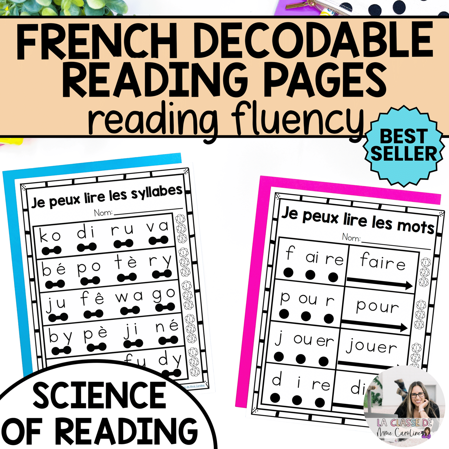 Decodable French Reading Sheets | French Reading Fluency and ...