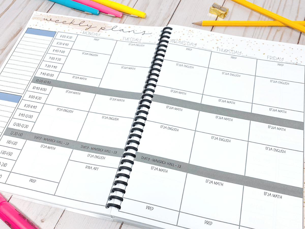 Printable Teacher Planners: 3 Tips for a Stress Free Setup - La Classe ...