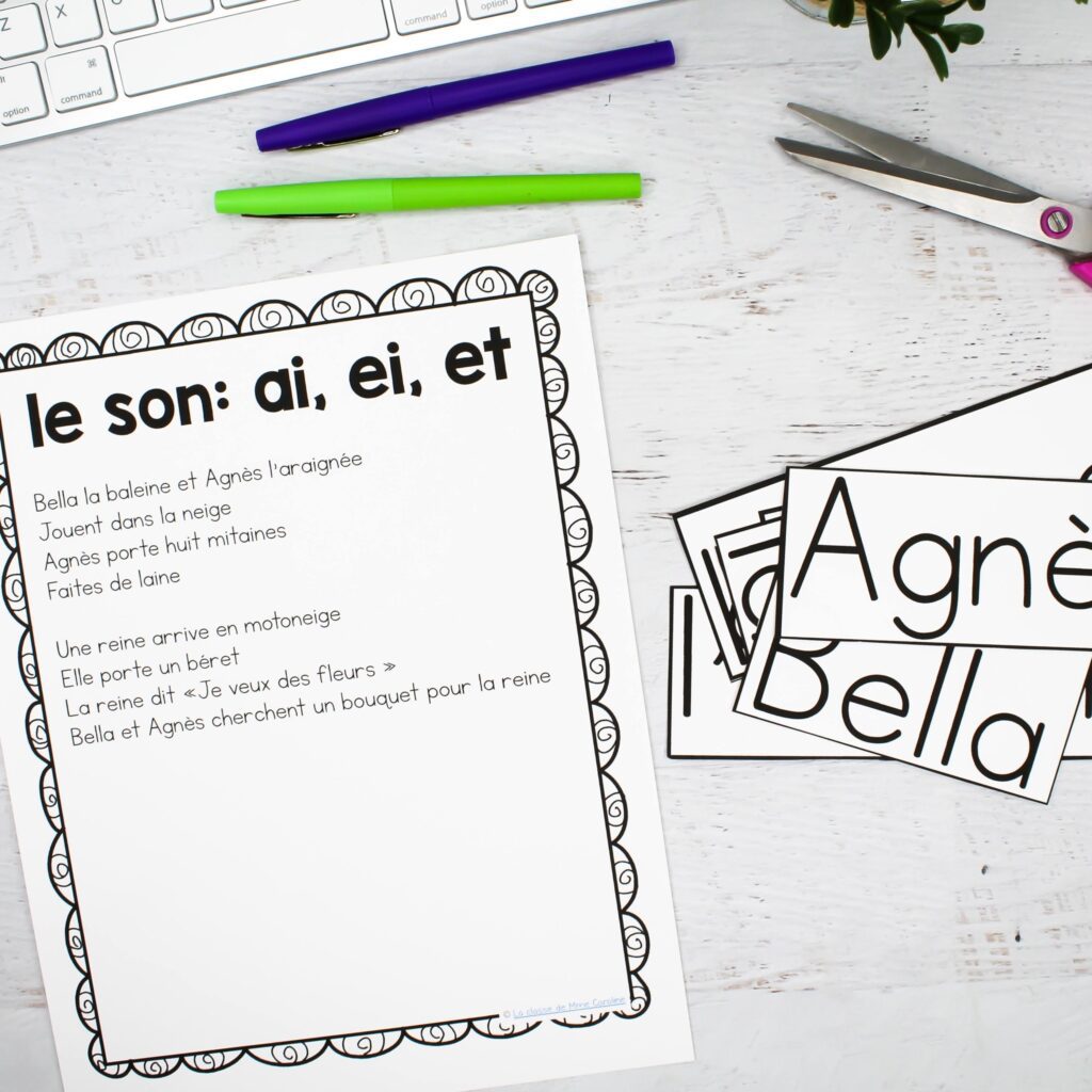 French Phonics Pocket Chart Stories for Shared Reading | Les sons ...