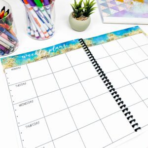 EDITABLE Teacher Planner | Blue and Gold Watercolor | FREE UPDATES - La ...