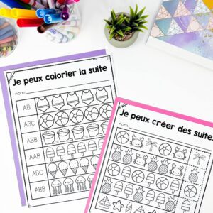 French Summer Math & Literacy Activities for Kindergarten - NO PREP ...