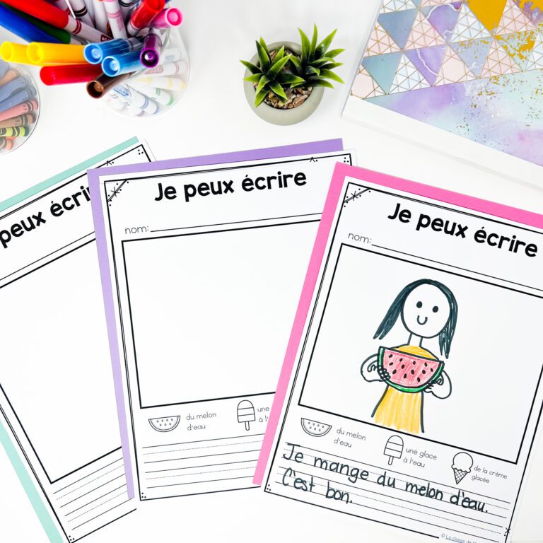 French Summer Math & Literacy Activities for Kindergarten - NO PREP ...