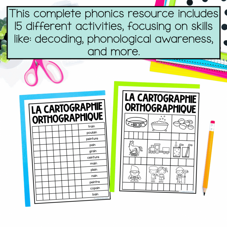French Phonics Activities - Aligned with the Science of Reading ...