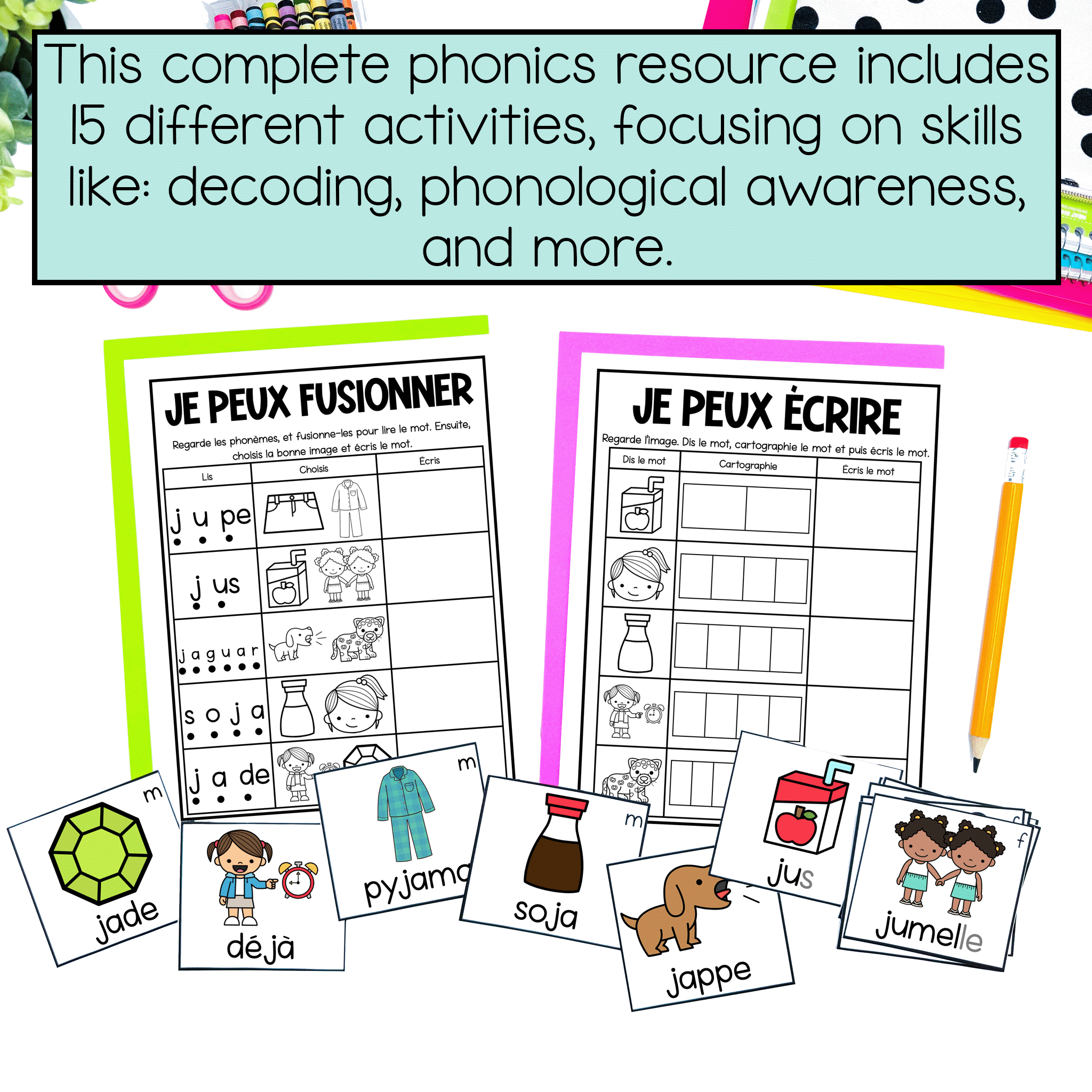 French Phonics Activities - Decoding Phonological & Phonemic Awareness ...