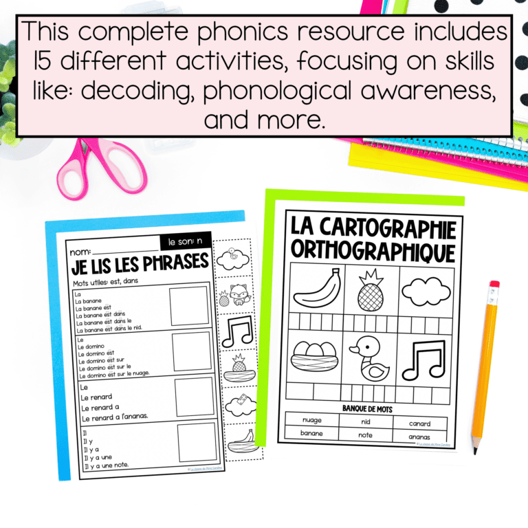 French Phonics Activities - Decoding Phonological & Phonemic Awareness ...