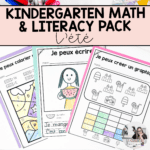 French Summer Math & Literacy Activities for Kindergarten - NO PREP ...
