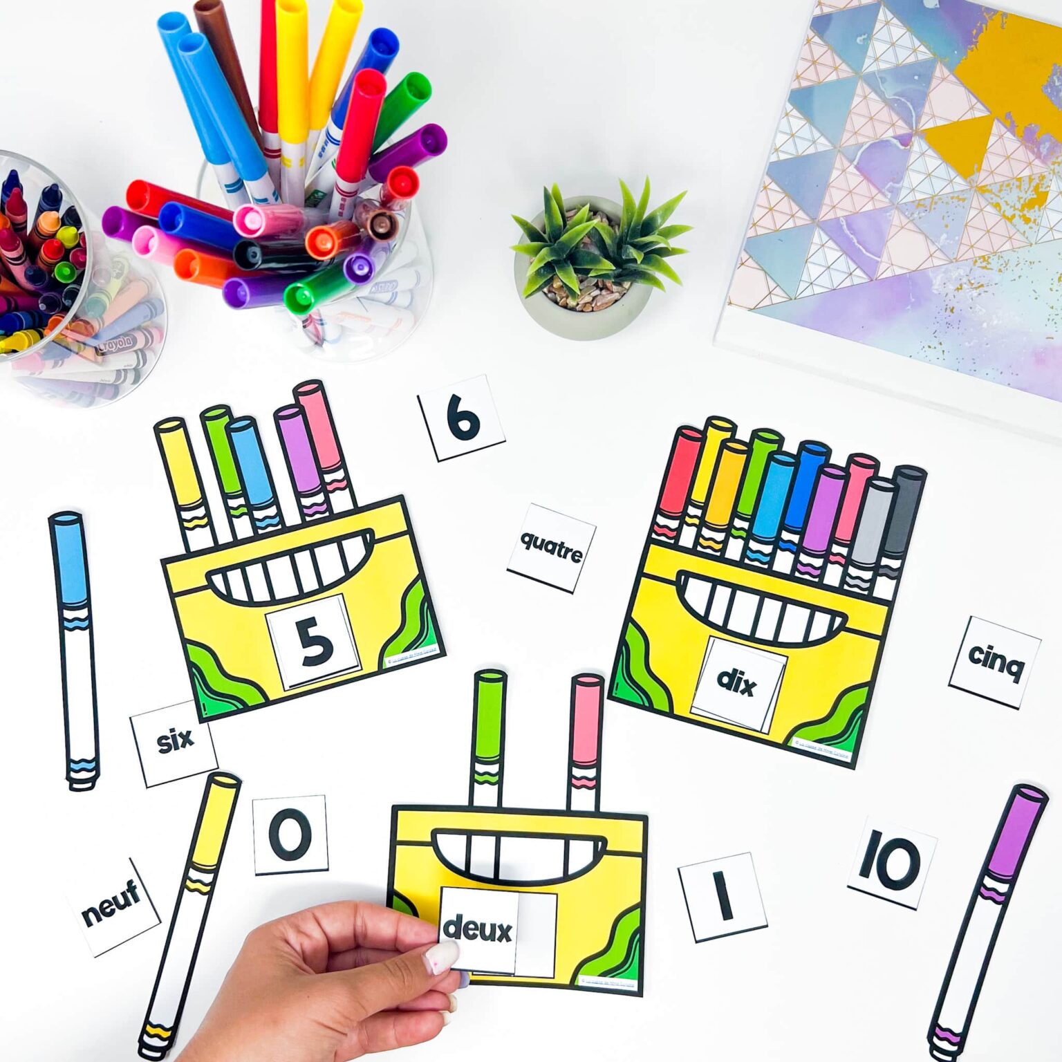 French Kindergarten Math Centres | French Counting Activities from 1-10 ...