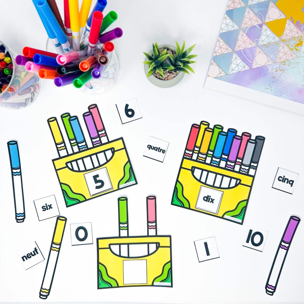 French Kindergarten Math Centres | French Counting Activities from 1-10 ...