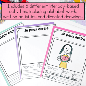 French Math and Literacy Worksheets for Kindergarten and Grade 1 Bundle ...