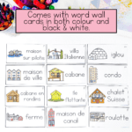 French Houses Vocabulary | French Word Wall Cards | Les maisons autour ...