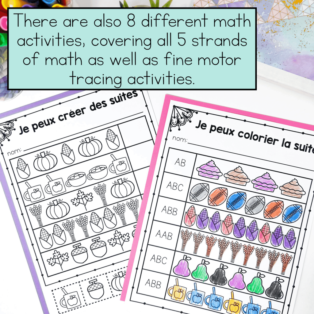 French Thanksgiving Activities for Kindergarten and Grade 1 | NO PREP ...