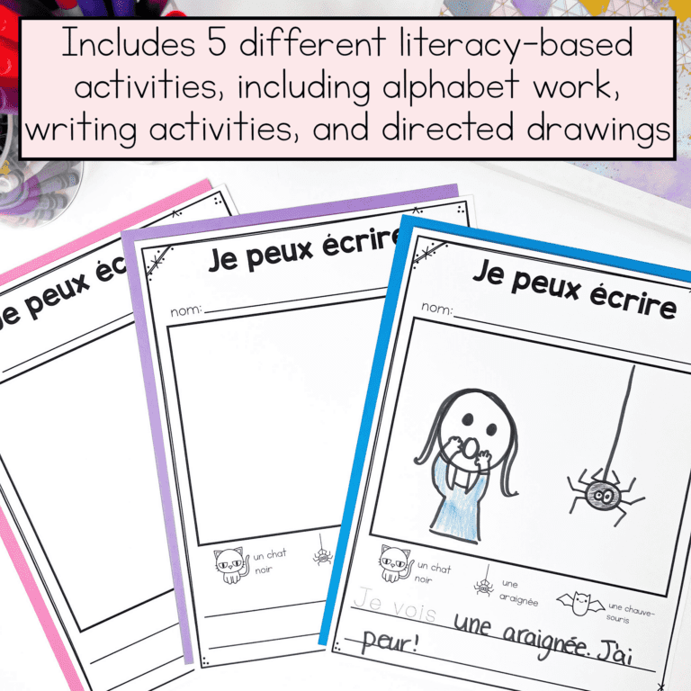 French Halloween Activities for Kindergarten and Grade 1 | Math and ...