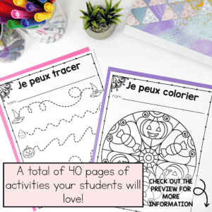 French Halloween Activities for Kindergarten and Grade 1 | Math and ...