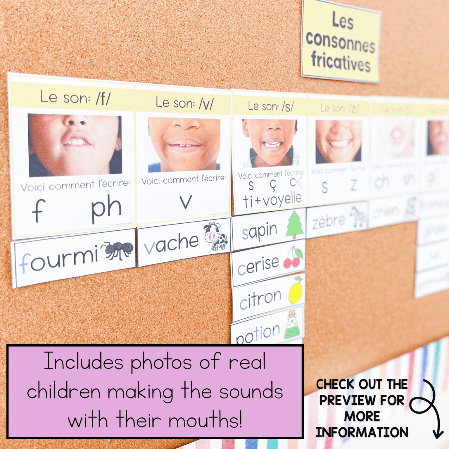 French Sound Wall | French Phonics Board with Real Pictures | Mur de ...