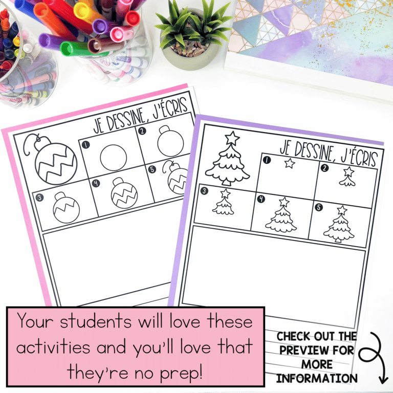French Christmas Activities and Worksheets | Les activités de Noël - La ...