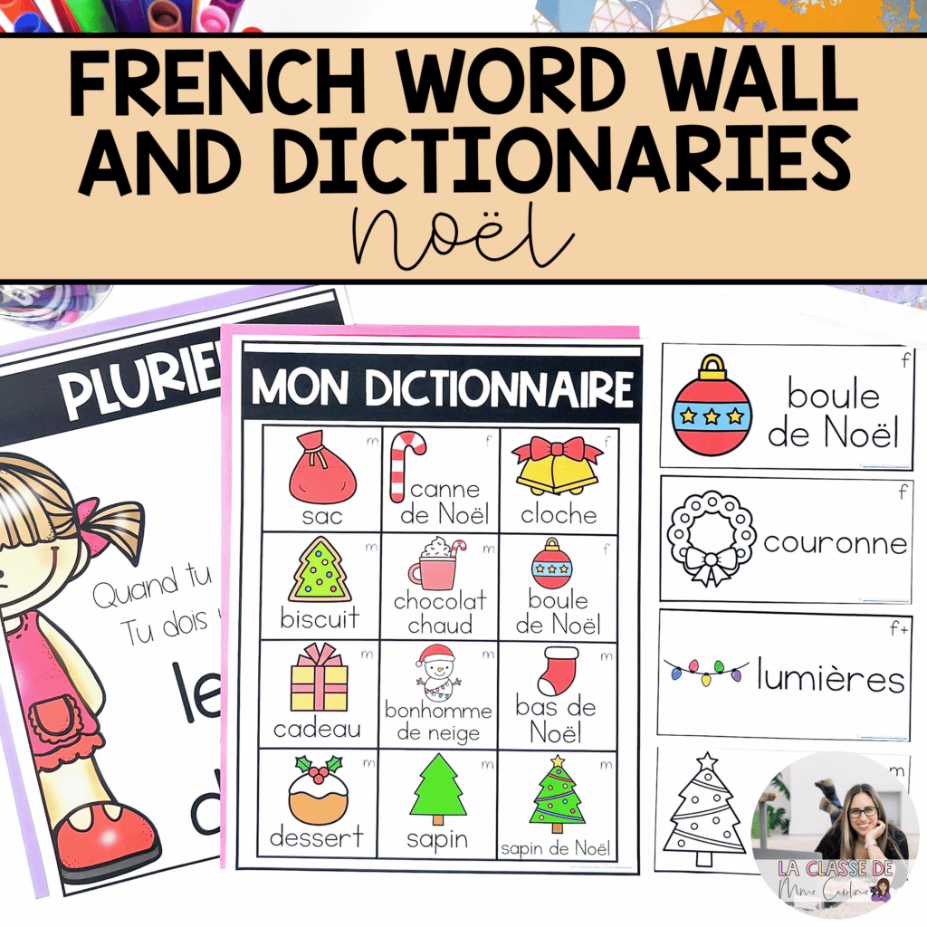 French Christmas Vocabulary | French Word Wall Cards | Vocabulaire de ...
