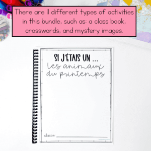 French Spring Activities & Worksheets for Early Finishers | Activités j ...