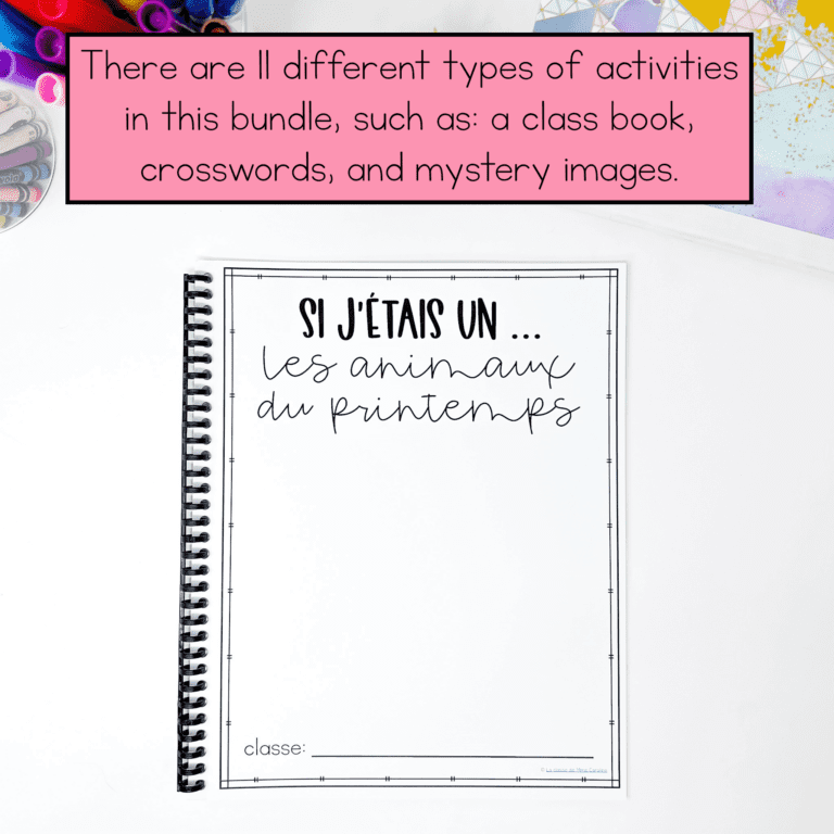 French Spring Activities & Worksheets for Early Finishers | Activités j ...
