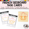French Valentine's Day Geoboard Task Cards | French Math Centres les ...