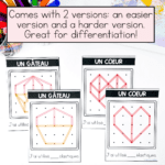 French Valentine's Day Geoboard Task Cards | French Math Centres les ...