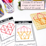 French Valentine's Day Geoboard Task Cards | French Math Centres les ...