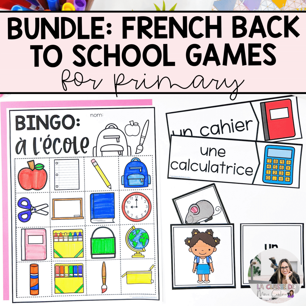 French Back to School Games and Activities Bundle | Ensemble de jeux la ...