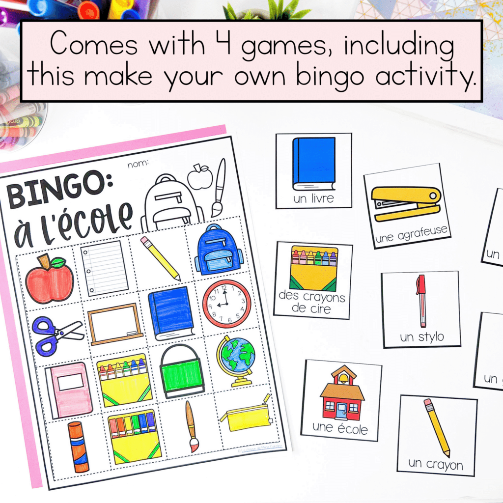 French Back to School Games and Activities Bundle | Ensemble de jeux la ...