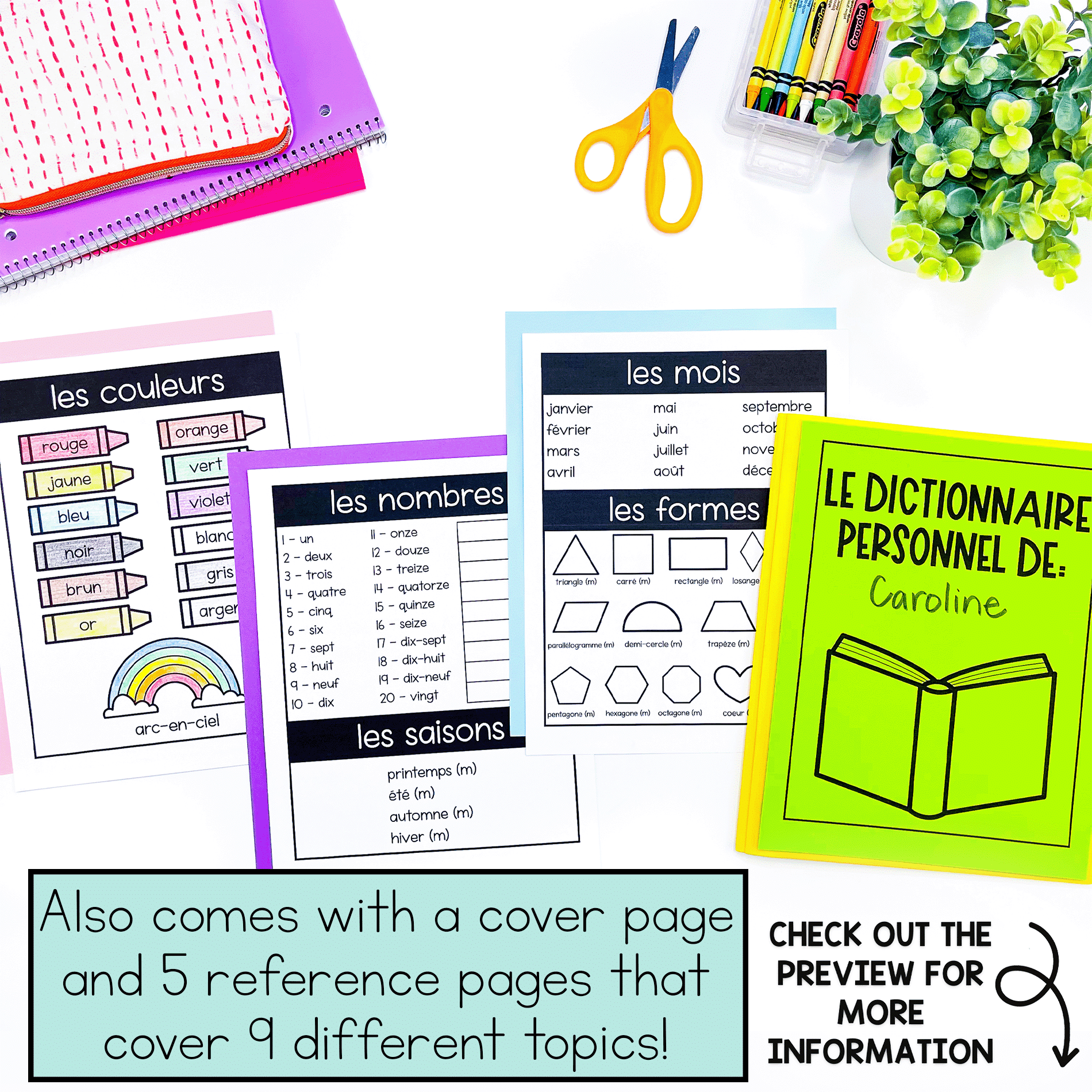 French Personal Dictionary for Primary Students | Dictionnaire ...