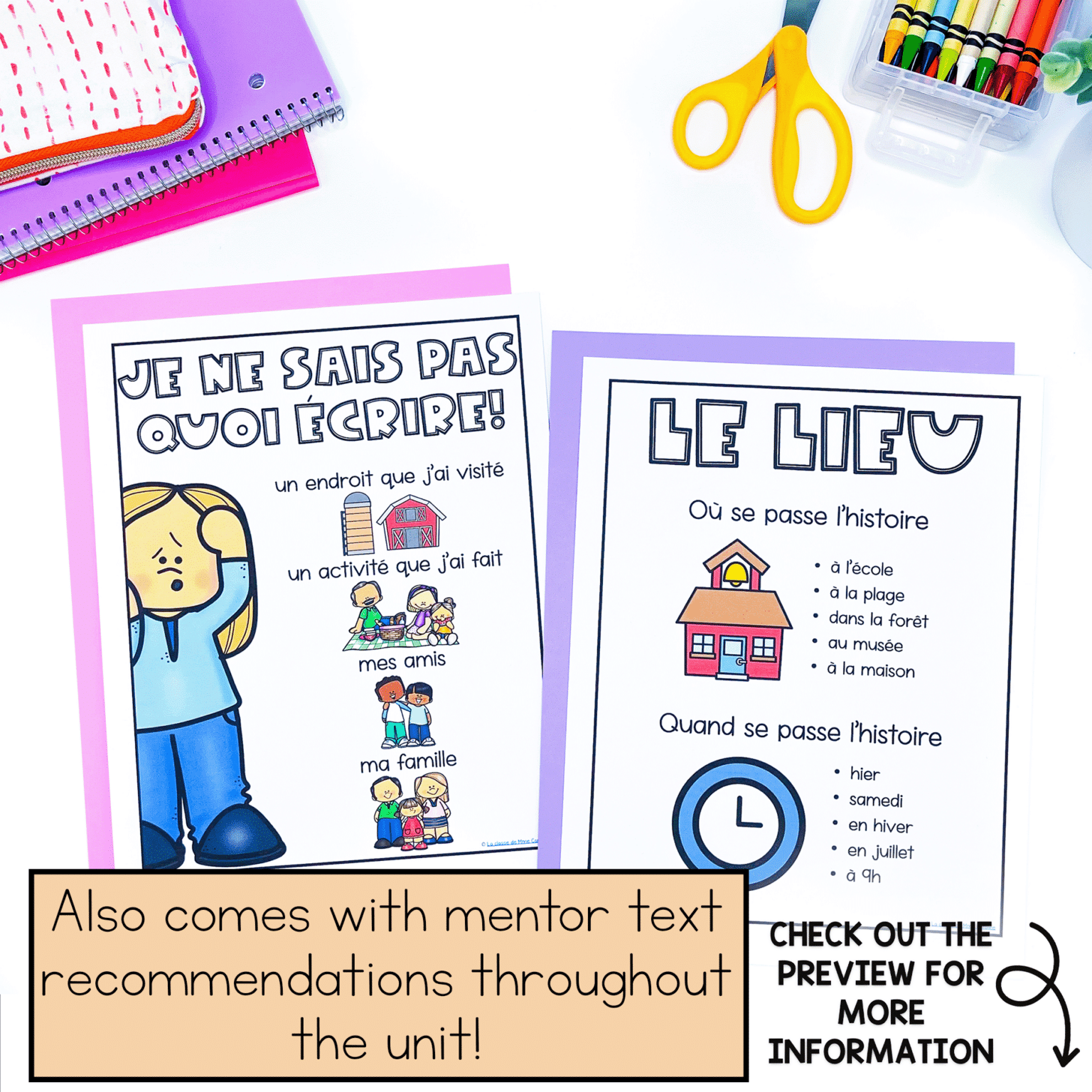 French Narrative Writing Unit for Primary Students | Unité: l'écriture ...