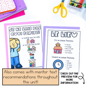 French Narrative Writing Unit for Primary Students | Unité: l'écriture ...