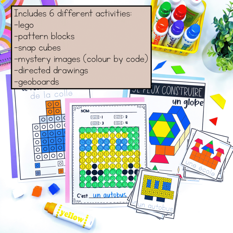 French Back to School Task Card Bundle for Early Finishers | J'ai fini ...