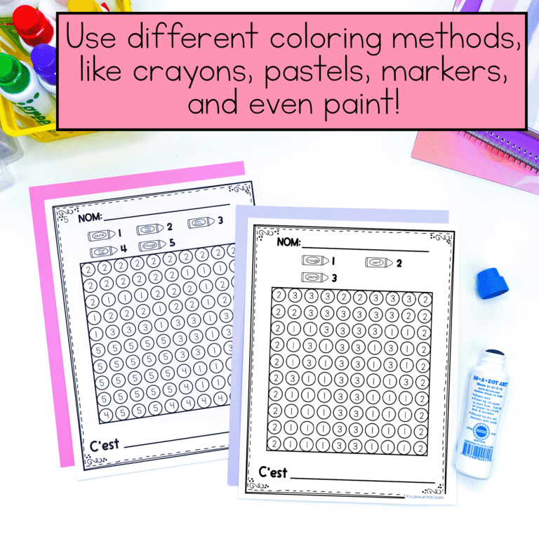 French Christmas Colour by Code Mystery Images | Colorie par code Noël ...