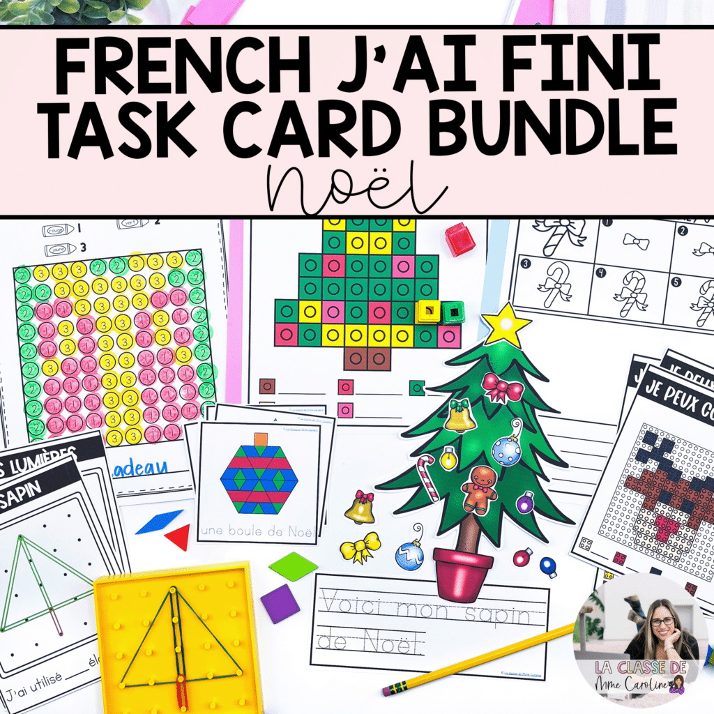 French Christmas Task Card Bundle for Early Finishers | J'ai fini ...