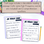 French Decodable Reading Passages with Comprehension Questions | les ...