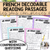 French Decodable Reading Passages & Comprehension Questions Compound ...