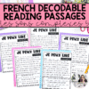 French Decodable Reading Passages & Comprehension Questions Compound ...