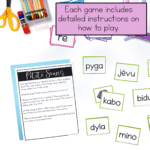 French Nonsense Word Games for Practicing Decoding Skills | French ...