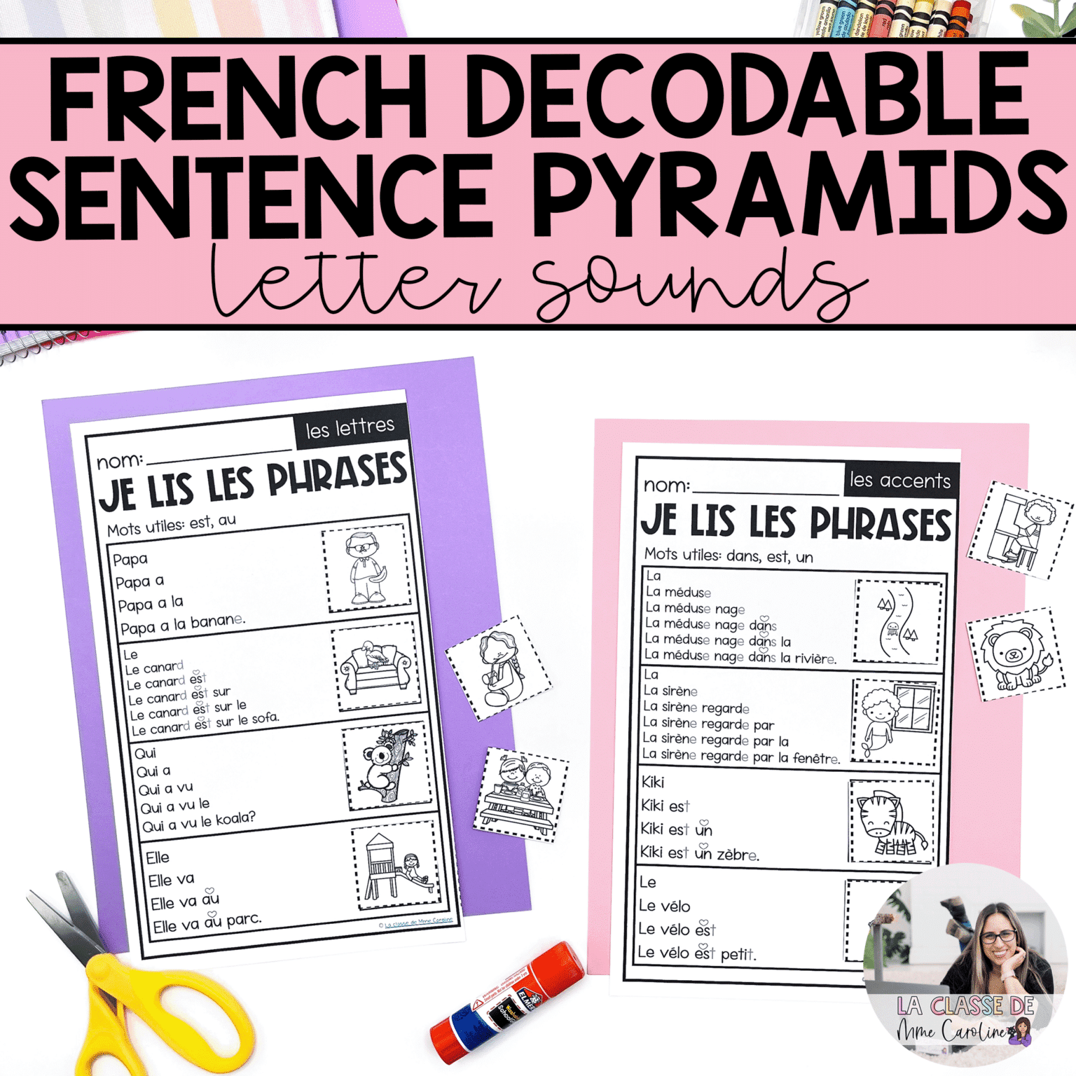 French Sentence Pyramids for Building Reading Fluency - Decodable - La ...