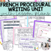 French Procedural Writing Unit for Primary Students | Une marche à ...