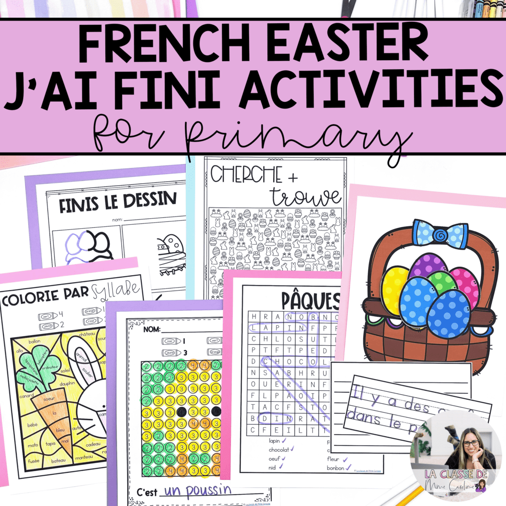 French Easter Early Finishers Activities and Worksheets for Primary ...