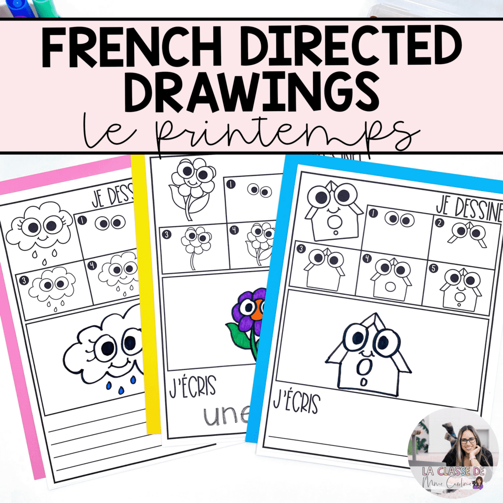 French Spring Directed Drawing Activities - Writing Activity for ...