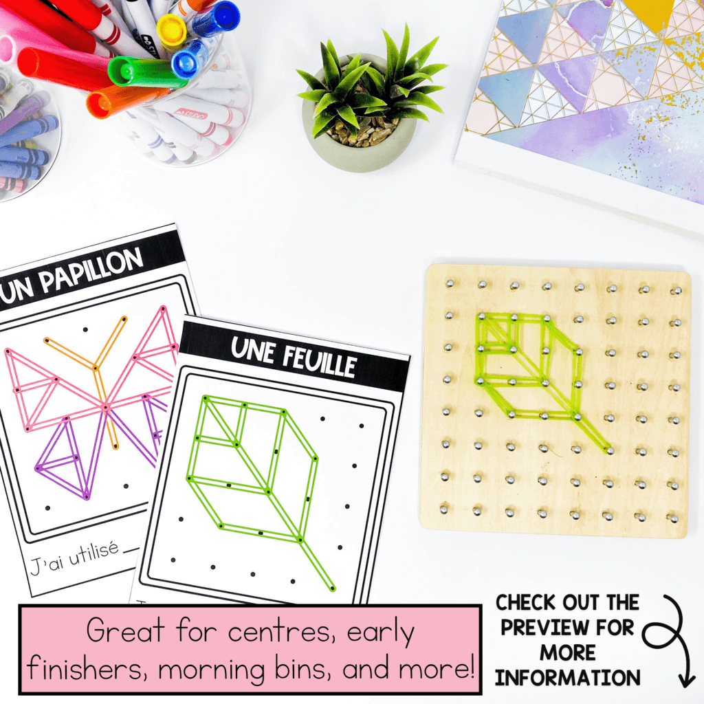 French Spring Geoboard Task Cards for Primary - Early Finishers ...