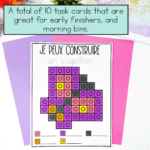 French Spring Snap Cube Task Cards for Primary - Early Finishers ...