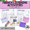 French Listening Comprehension Differentiated Activities - L'école - La ...