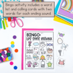French BINGO for Ending Sounds - Phonological Awareness for Primary ...