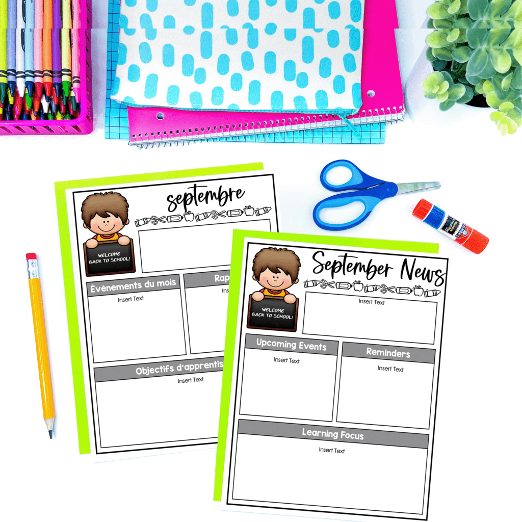 Newsletter Templates | Opt-In - La Classe de Mme Caroline