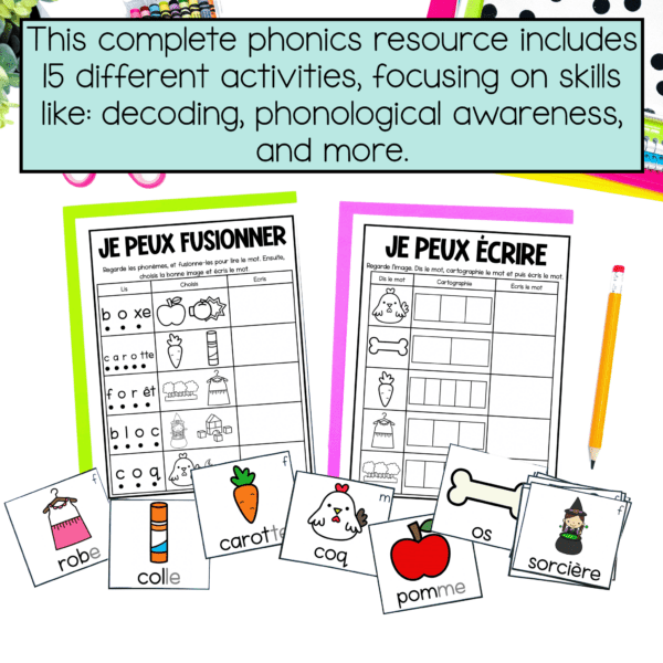 French Phonics Activities - Decoding Phonological & Phonemic Awareness ...