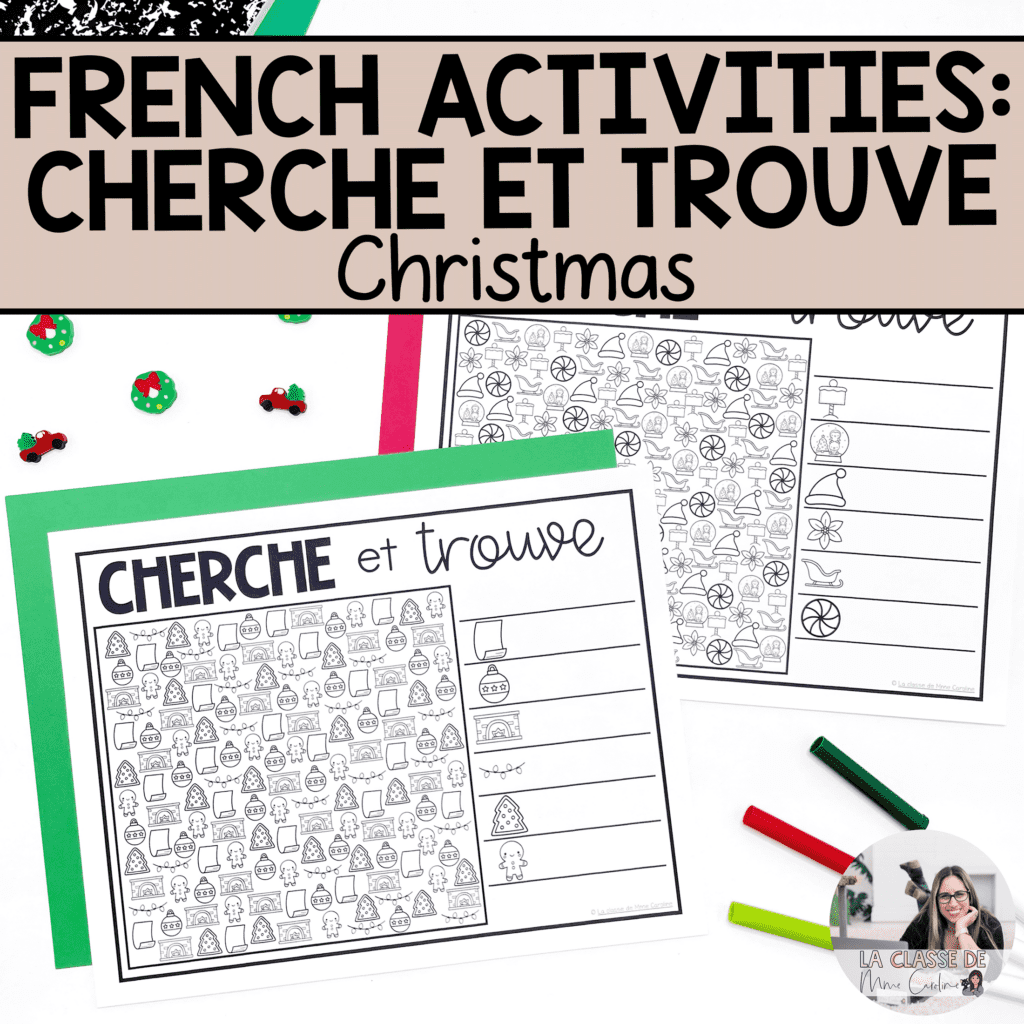 French Christmas Activity I Spy - Search and Find | Cherche et Trouve ...