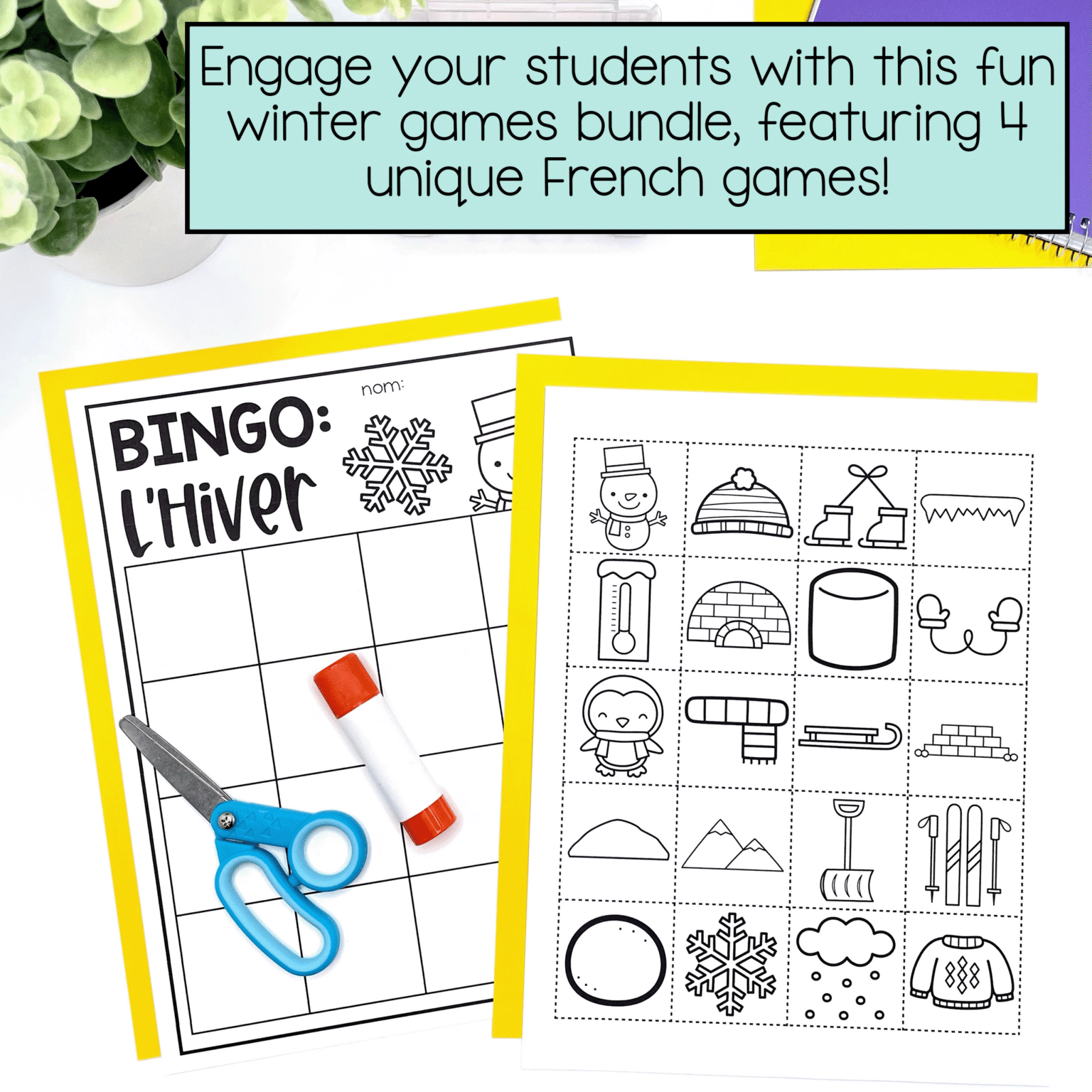 French Winter Vocabulary Games and Activities - Les jeux de vocabulaire ...